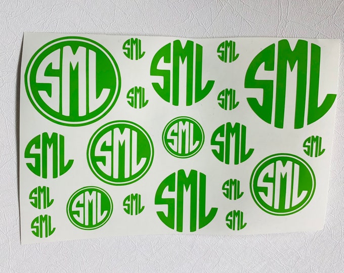 Monogram Decal Sheet | Monogram Sheet | Monogram Decal Bundle ...