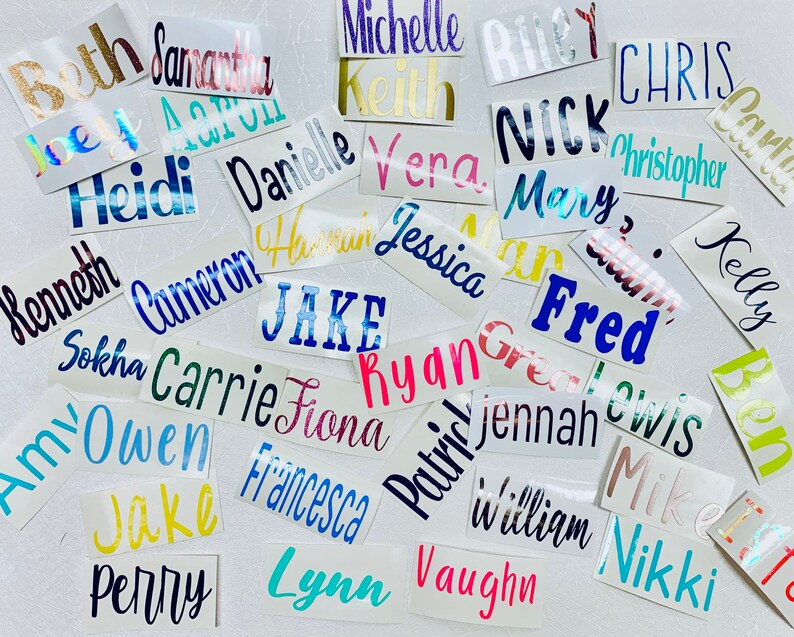 Small Name Stickers Custom Name Decals Small Personalized - Etsy
