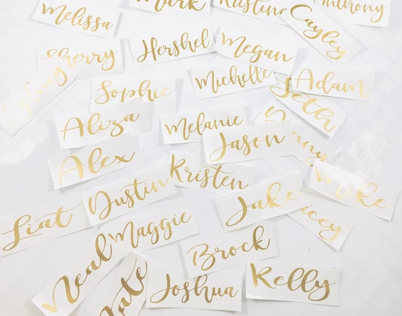 Personalized Small Vinyl Name Decals - Etsy