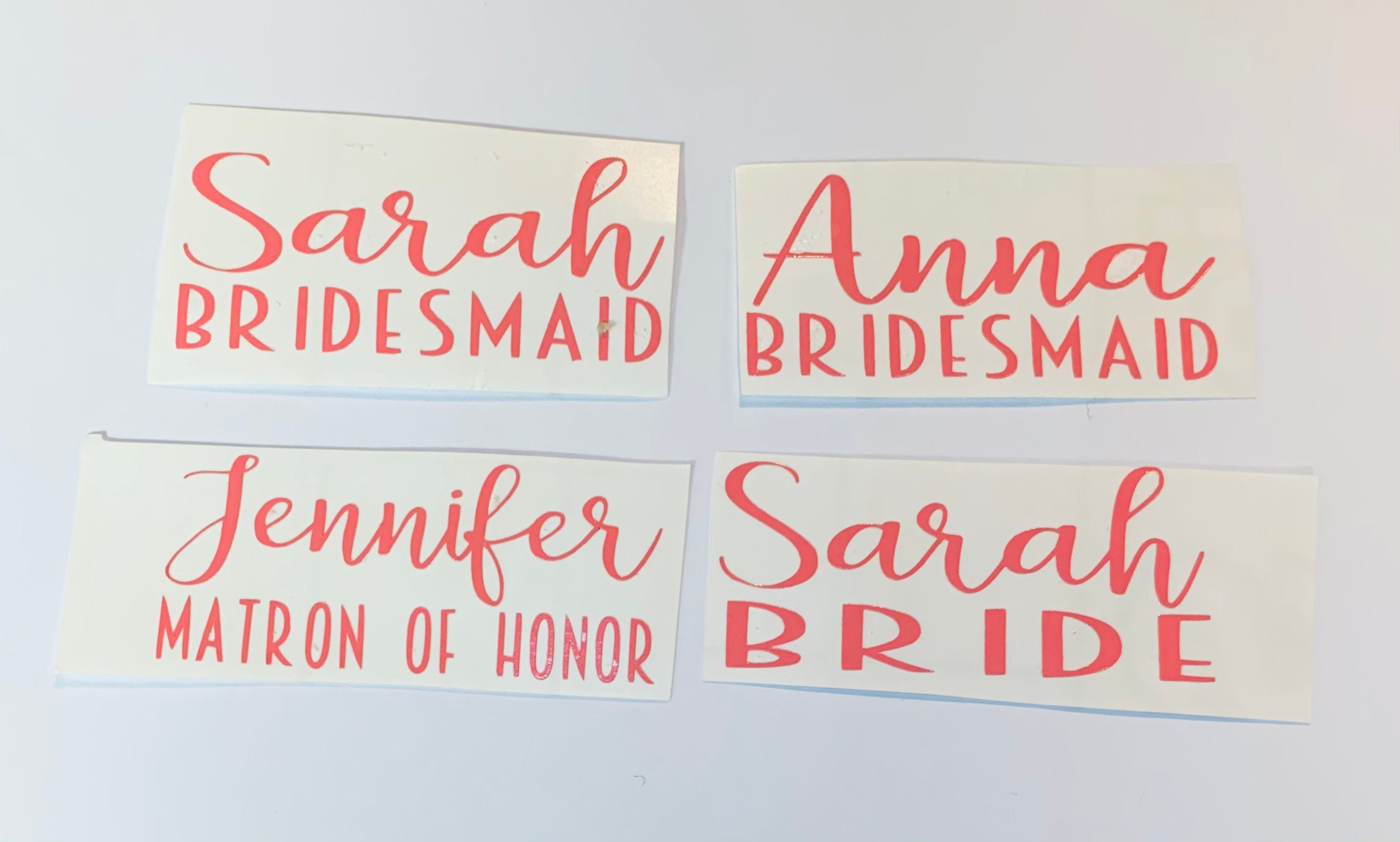 Bridesmaid Name and Title Decal Decals for Groomsmen Glasses - Etsy