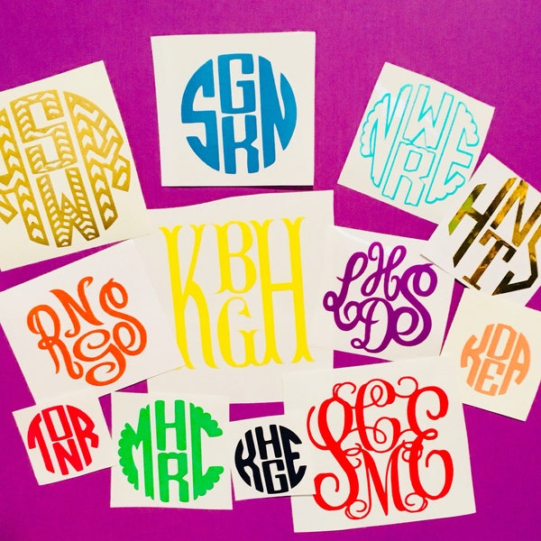 4 Initial Monogram - Etsy