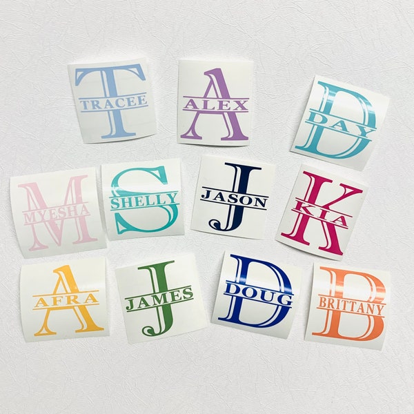 Initial Window Decals - Etsy