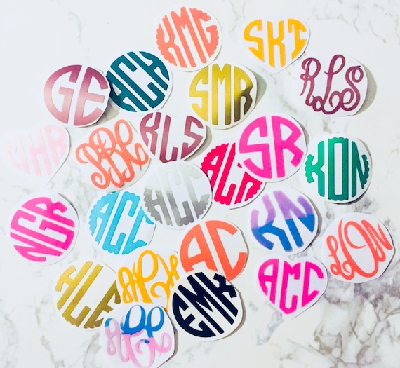 Personalized Monogram Initial Decal - Etsy