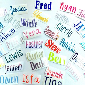 Small Name Stickers Custom Name Decals Small Personalized Name Decals ...