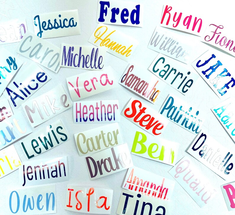 Small Name Stickers Custom Name Decals Small Personalized - Etsy