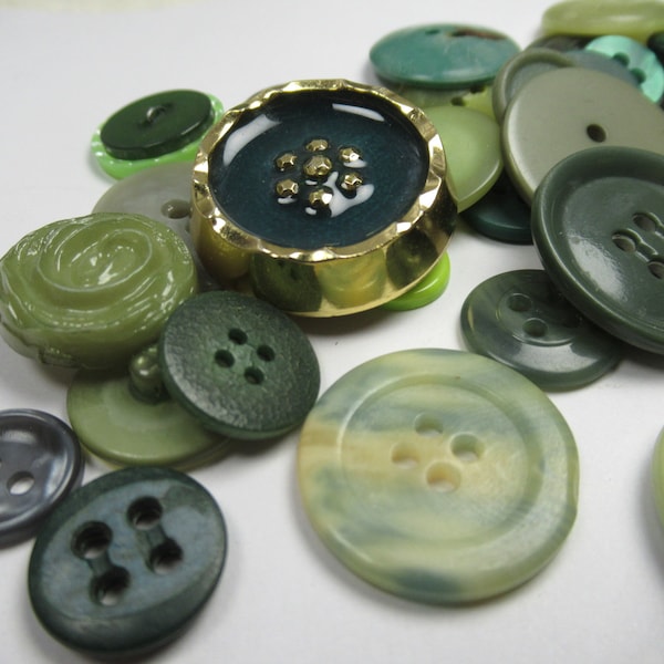 Green Buttons - Etsy