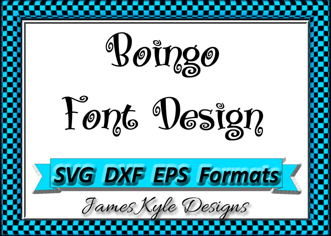 Boingo Resort Font Design Files for Use With Your Silhouette Studio ...