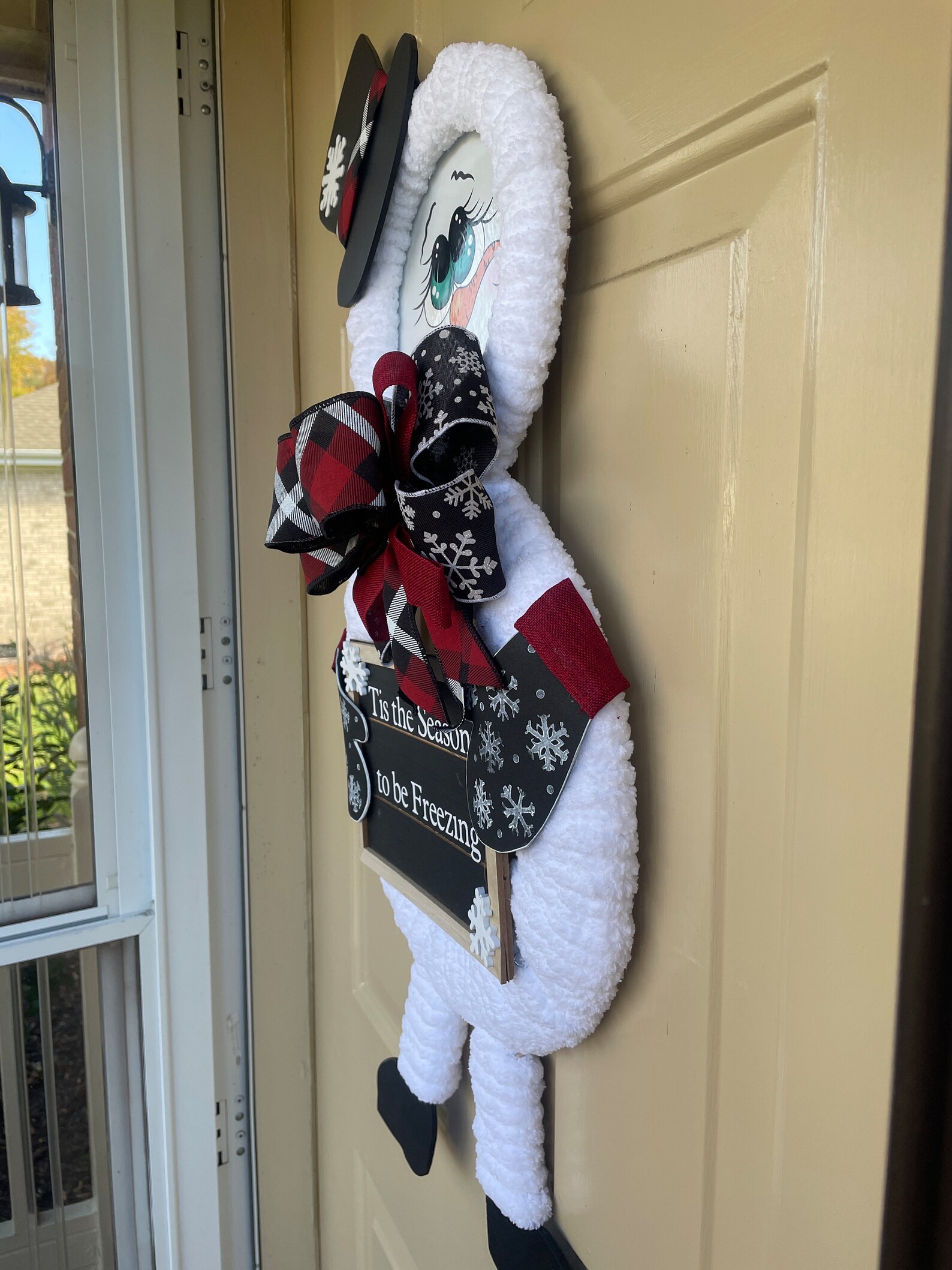 Adorable Yarn Snowman With Dangling Legs - Etsy