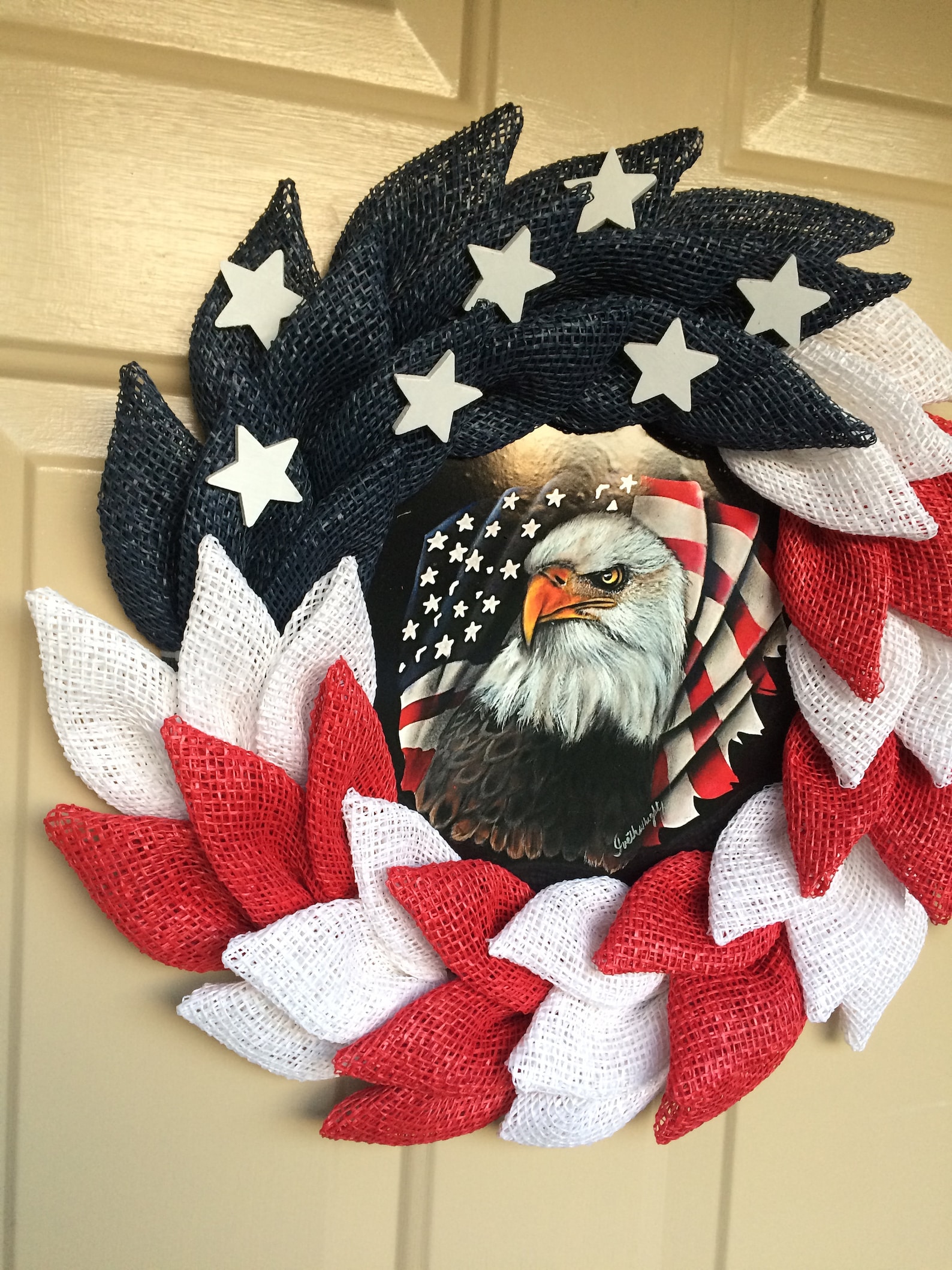 Eagle Wreath. Flag Wreath Patriotic Wreath Americana | Etsy