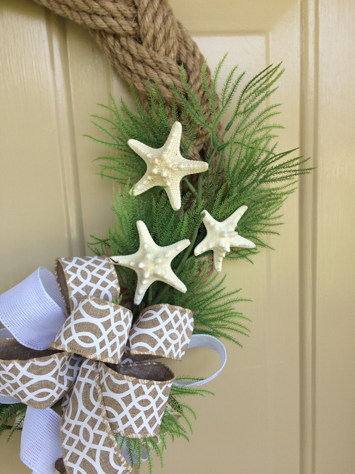 Simply Beachy Rope and Shell Wreath - Etsy