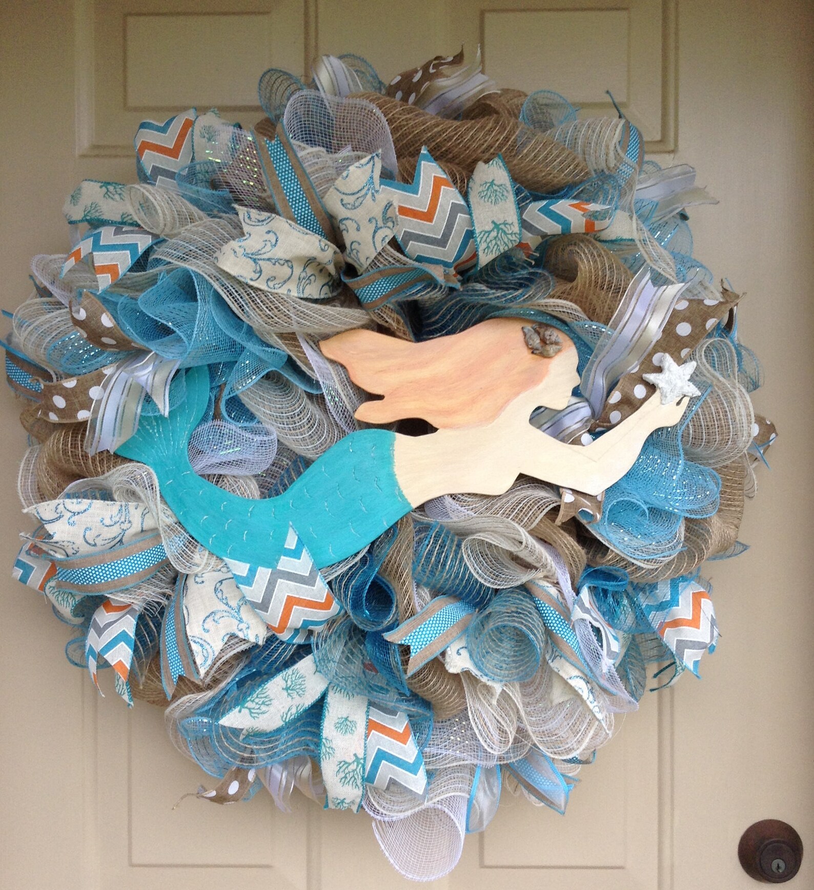 Mermaid Wreath Beach Wreath Coastal Wreath Beach Decor - Etsy
