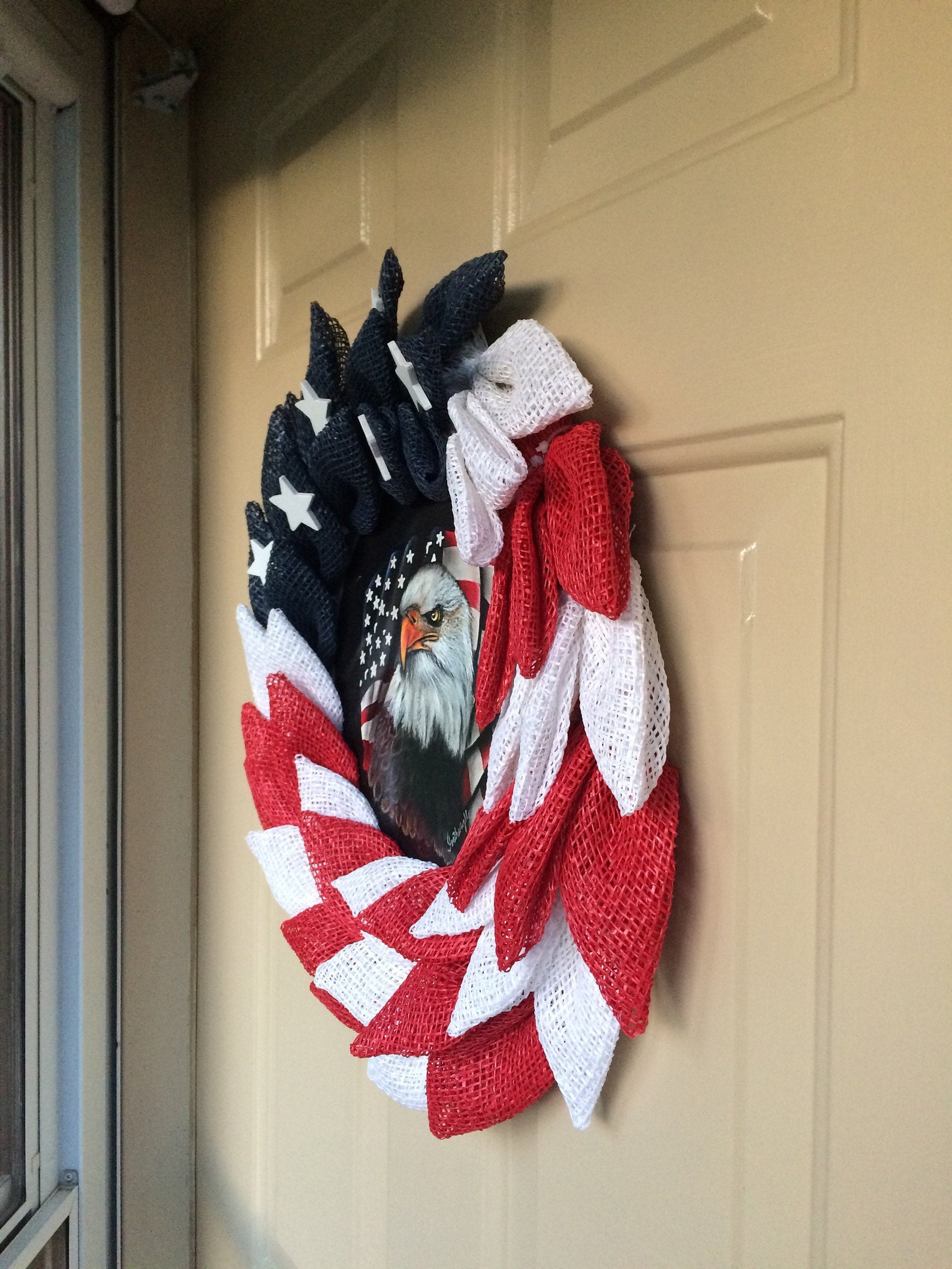 Eagle Wreath. Flag Wreath Patriotic Wreath Americana | Etsy