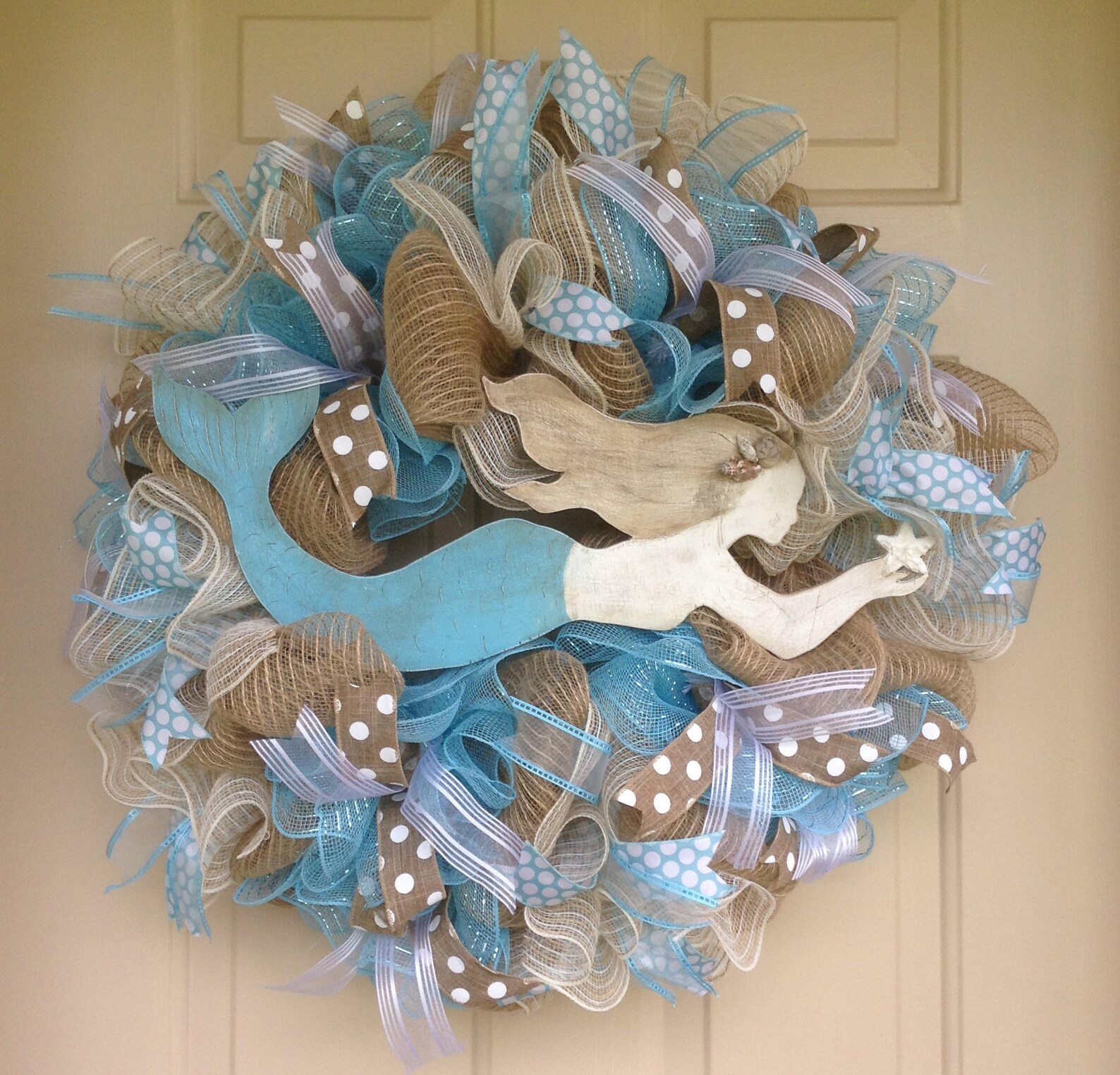 Mermaid Wreath Beach Wreath Coastal Wreath Beach Decor - Etsy
