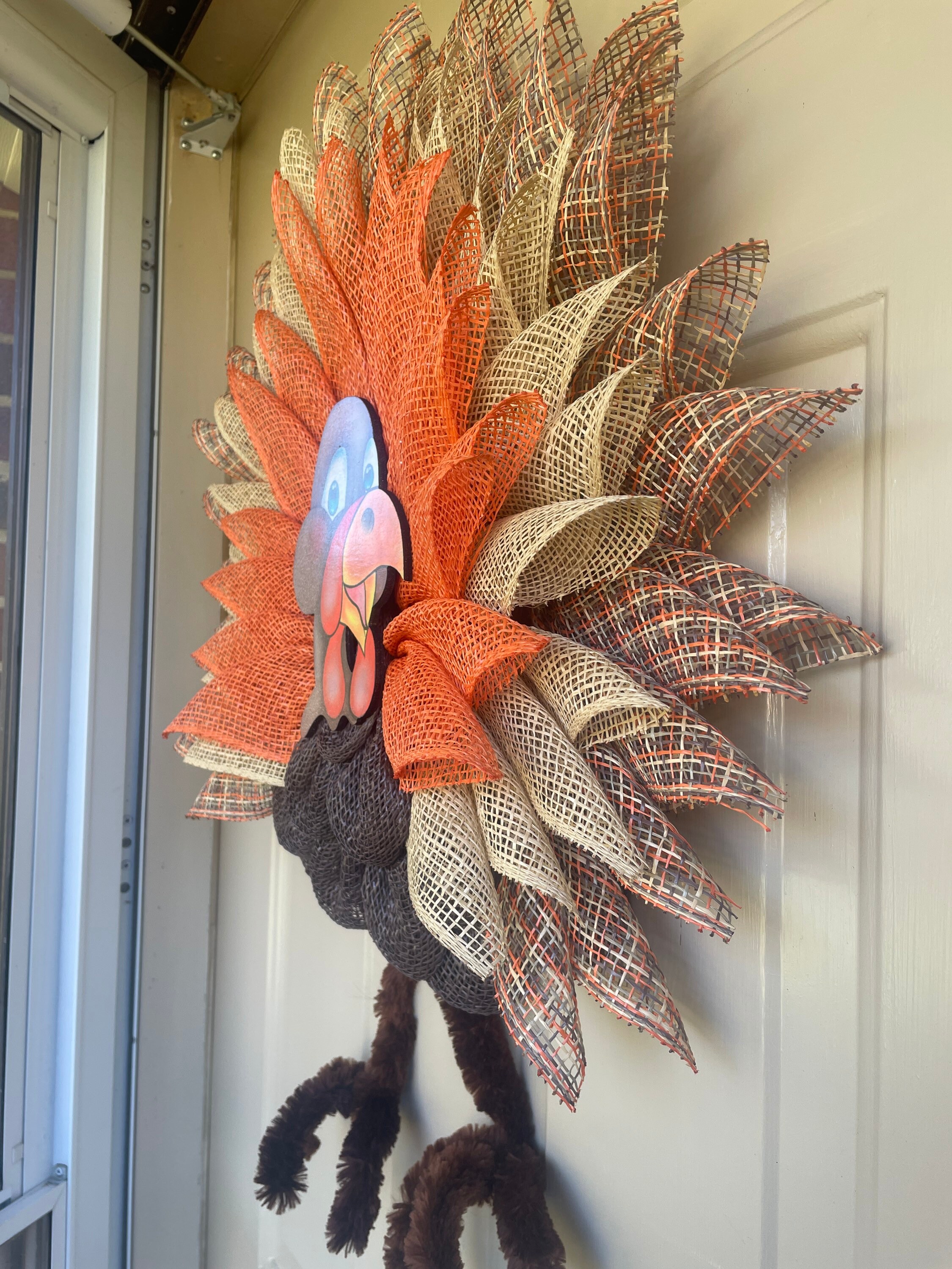 Poly Burlap Turkey Wreath: Thanksgiving or Virginia Tech Hokie Colors ...