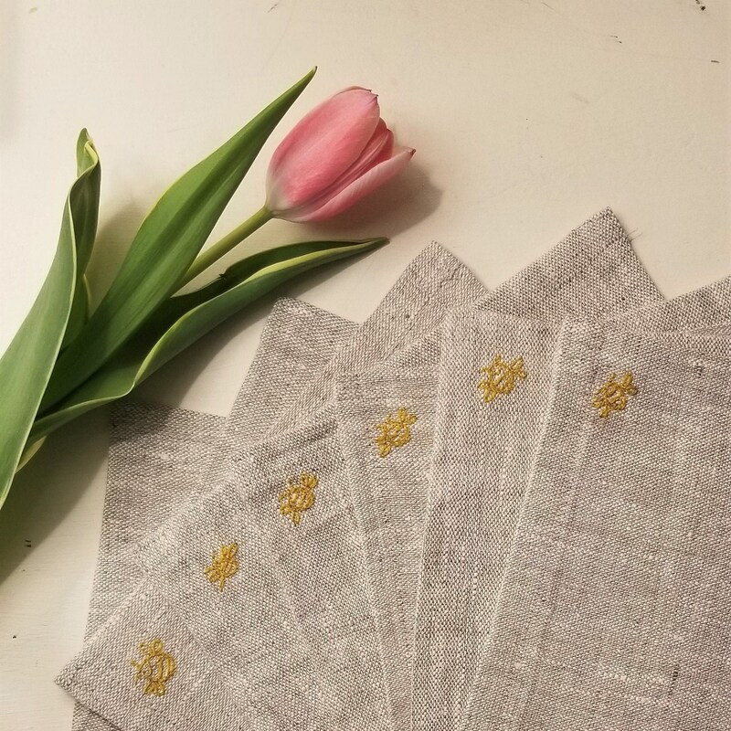 Hand Embroidered Linen - Etsy