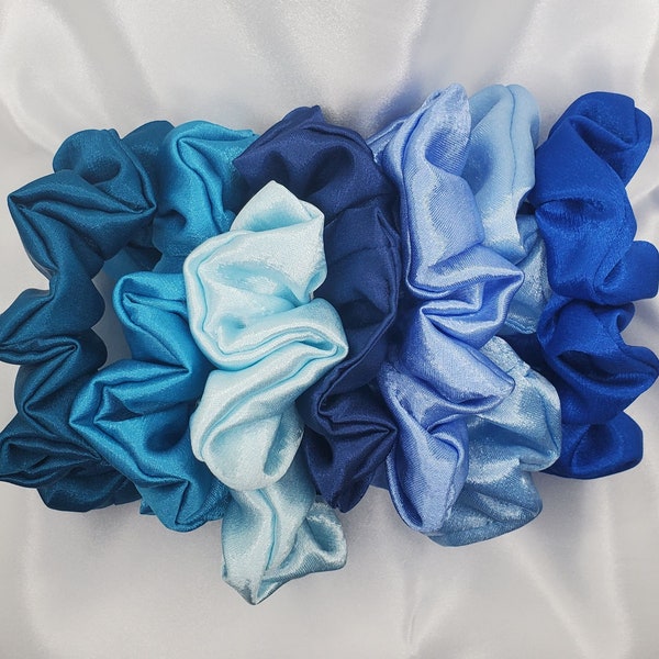 Blue Scrunchie - Etsy