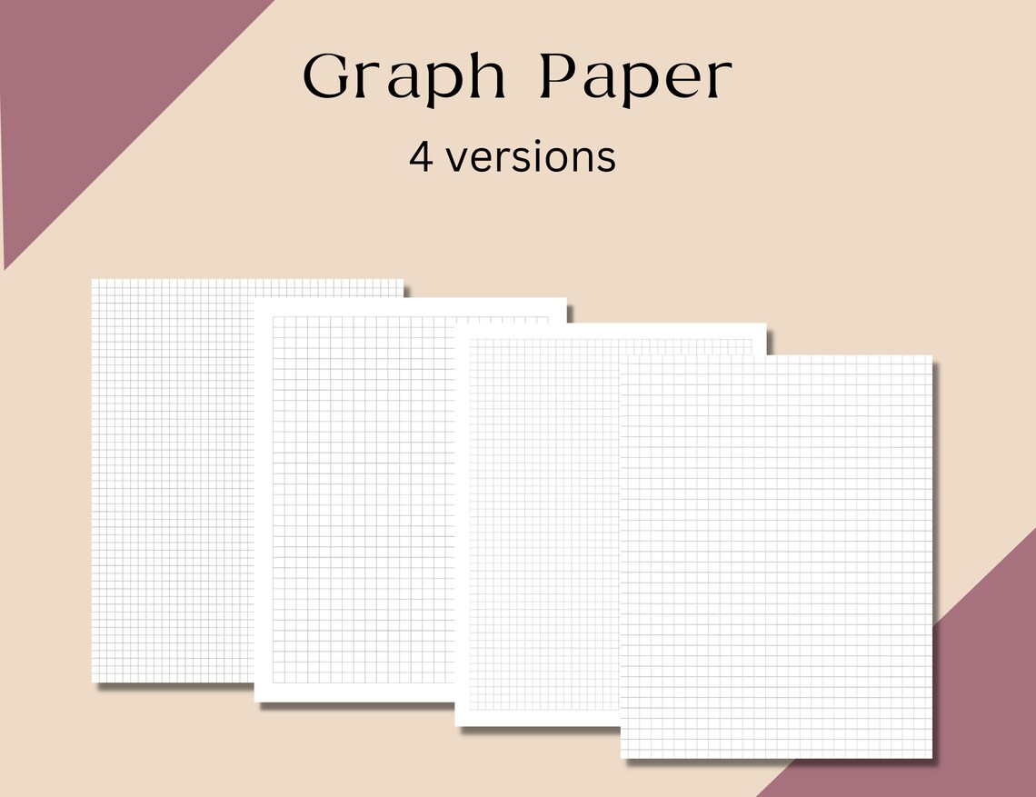 Printable Graph Paper With 2 Different Grid Sizes and 2 - Etsy