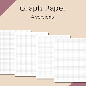 Printable Graph Paper With 2 Different Grid Sizes and 2 - Etsy