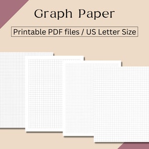 Printable Graph Paper With 2 Different Grid Sizes and 2 - Etsy