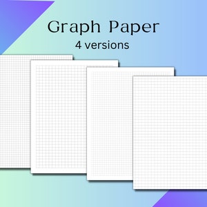 Printable Graph Paper With 2 Different Grid Sizes and 2 Different Graph ...