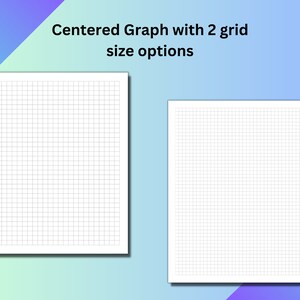 Printable Graph Paper With 2 Different Grid Sizes and 2 Different Graph ...