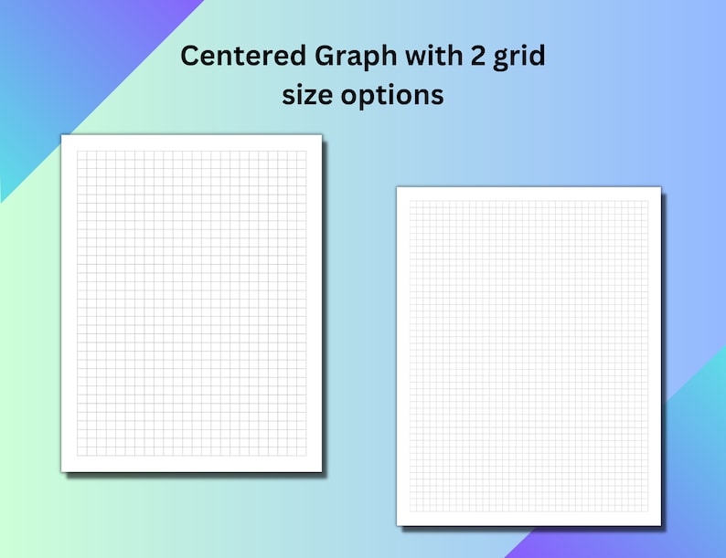 Printable Graph Paper With 2 Different Grid Sizes and 2 Different Graph ...