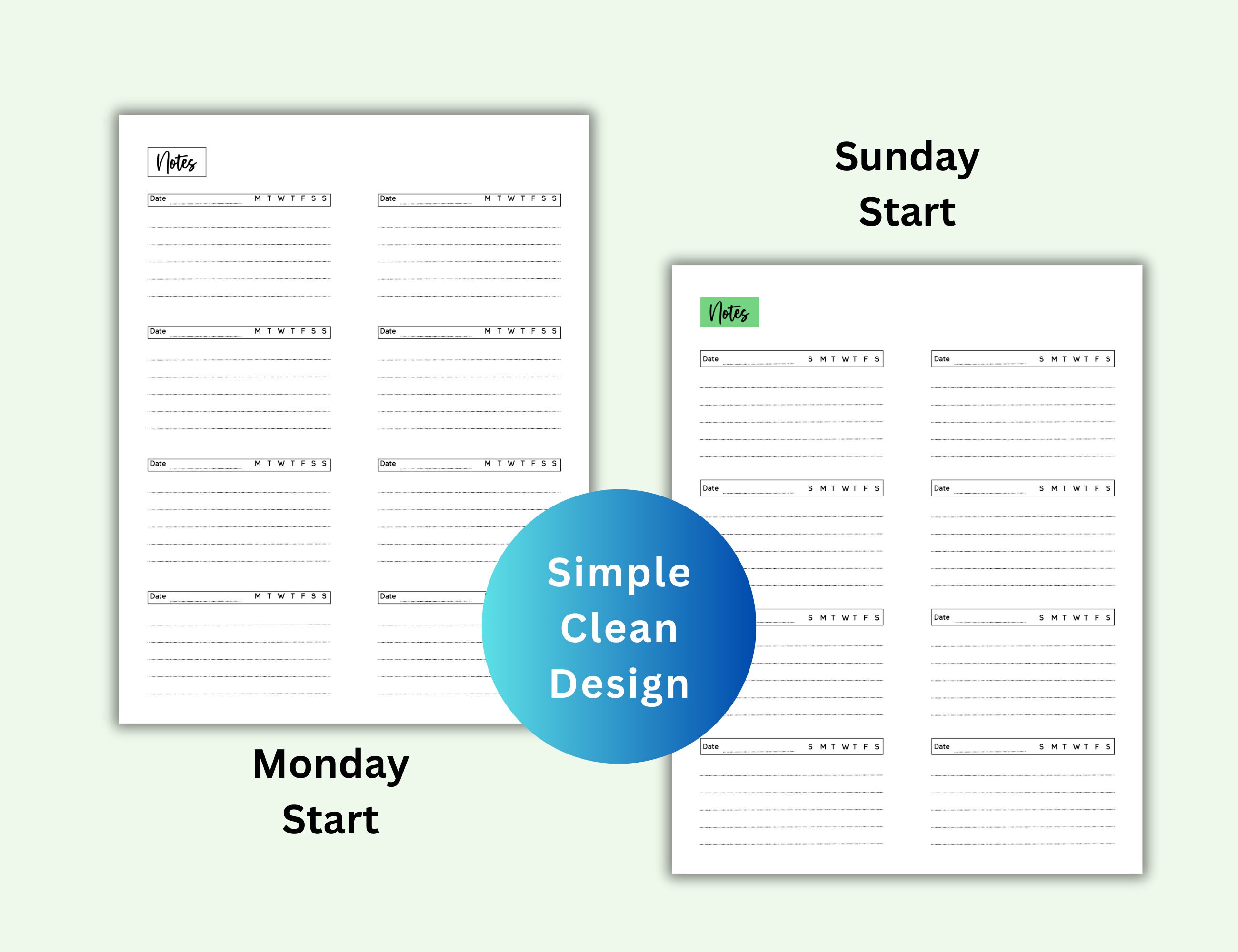 Note Paper, Note Taking Paper, Printable Notes, Writing Paper, Short ...