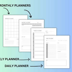 Daily Schedule, Daily Planner Printable, Weekly Planner, Monthly ...