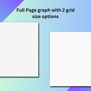 Printable Graph Paper With 2 Different Grid Sizes and 2 Different Graph ...