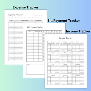 Income and Expense Tracker, Bill Tracker, Financial Planner, Income ...