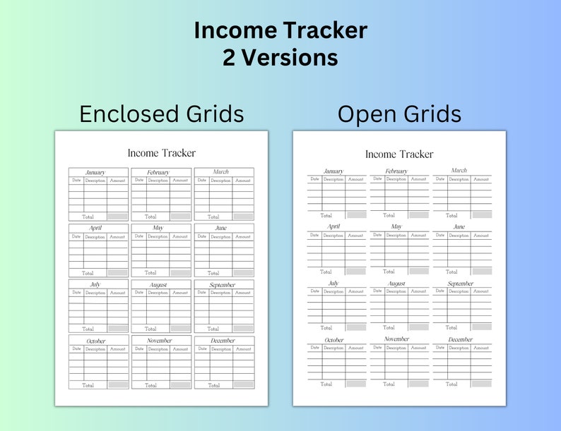 Income and Expense Tracker, Bill Tracker, Financial Planner, Income ...
