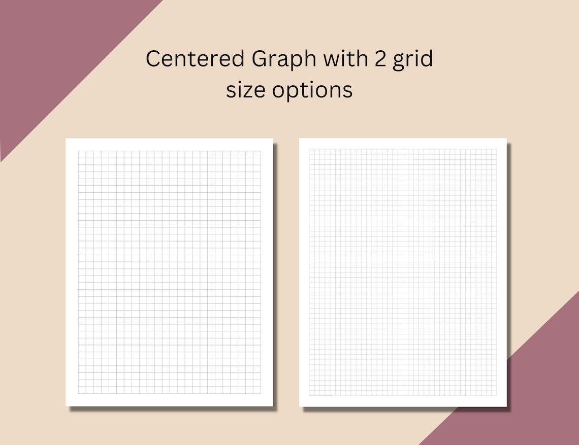 Printable Graph Paper With 2 Different Grid Sizes and 2 - Etsy