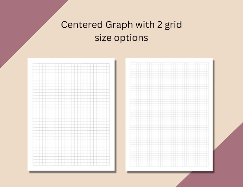 Printable Graph Paper With 2 Different Grid Sizes and 2 - Etsy