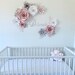 Paper Flower Set, Nursery Paper Flower Wall Decor, Baby Girl Nursery ...