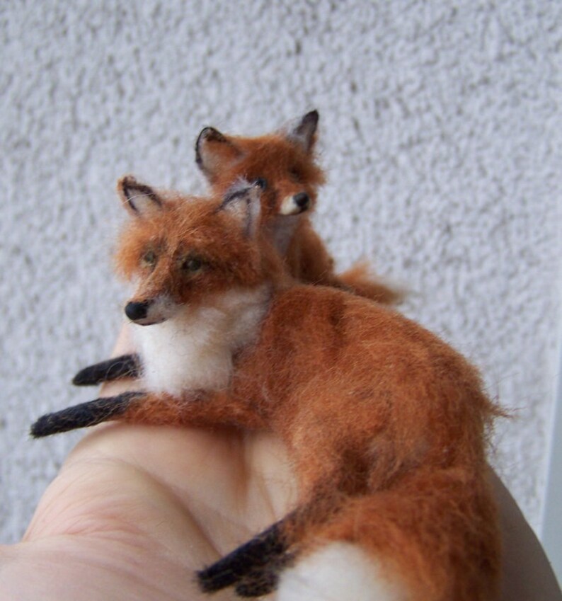 MADE TO ORDER Ooak Dollhouse Realistic Miniature Fox Mom With Baby by ...
