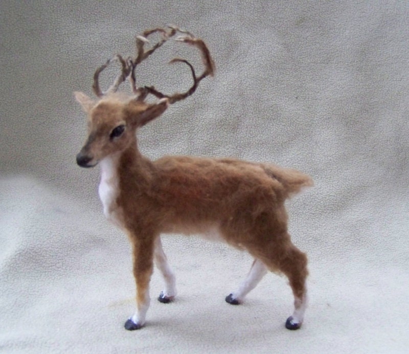 MADE TO ORDER Ooak Dolhouse Miniature Deer Stag Buck by Malga - Etsy