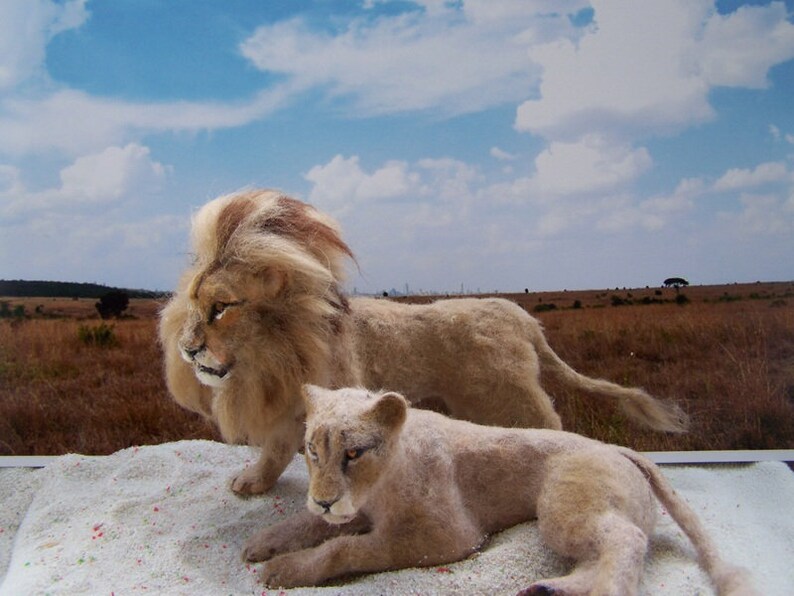 MADE TO ORDER Ooak Dollhouse Miniature Lion or Lionness by | Etsy