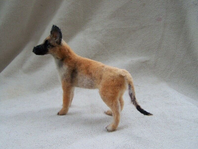 MADE to Order Dollhouse Miniature Belgian Shepherd Police Dog by Malga ...