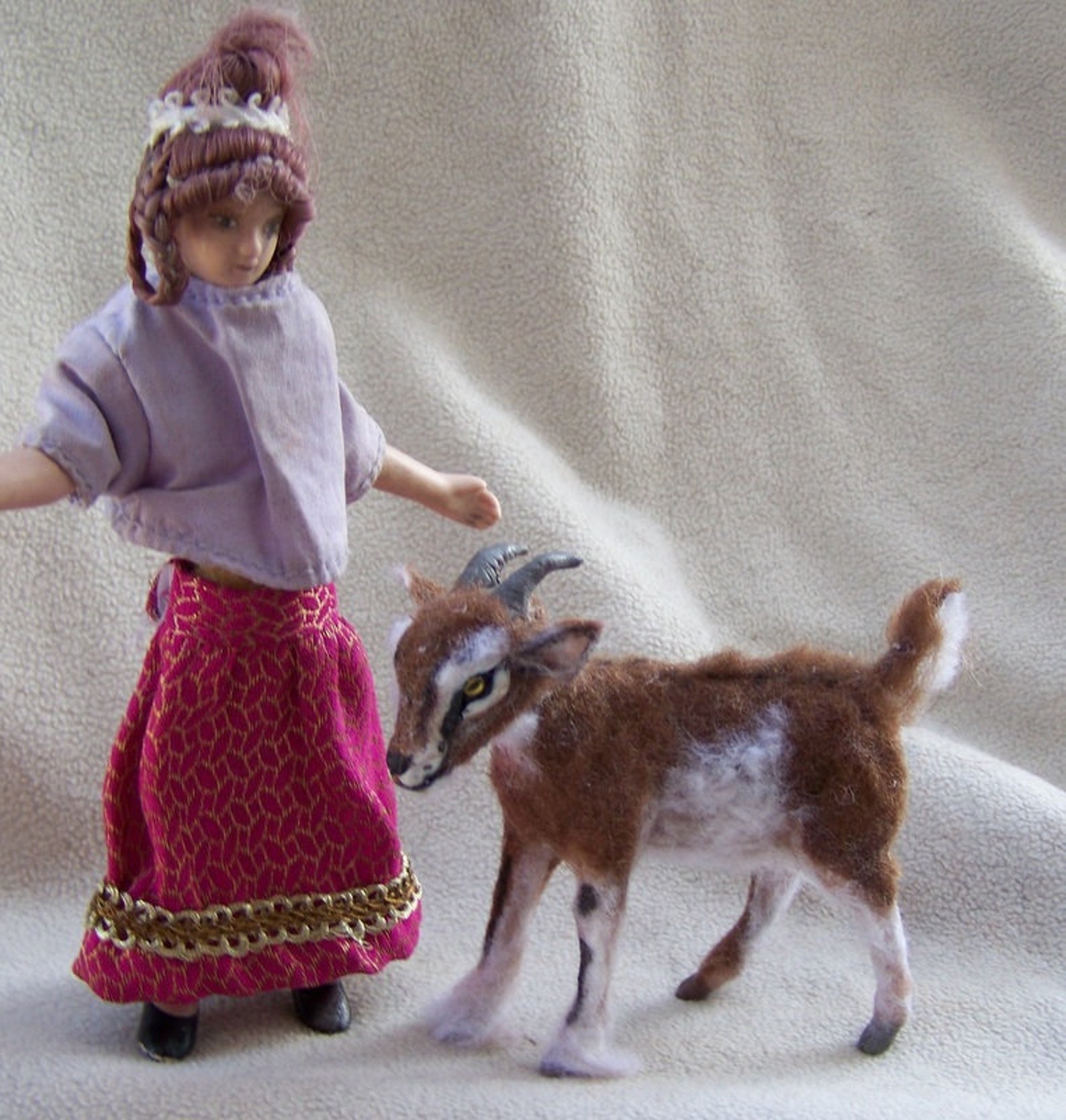 Ooak Made to Order Dollhouse Miniature 1/12 Scale Goat by Malga - Etsy