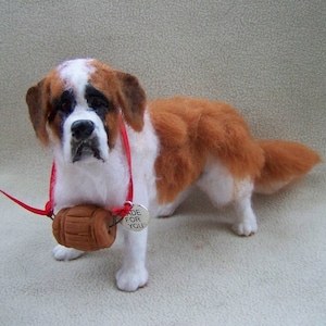 MADE TO ORDER Ooak Dollhouse Miniature Saint Bernard Dog by Malga - Etsy