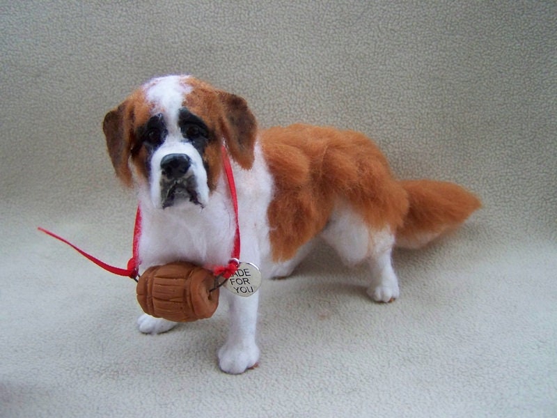 MADE TO ORDER Ooak Dollhouse Miniature Saint Bernard Dog by - Etsy