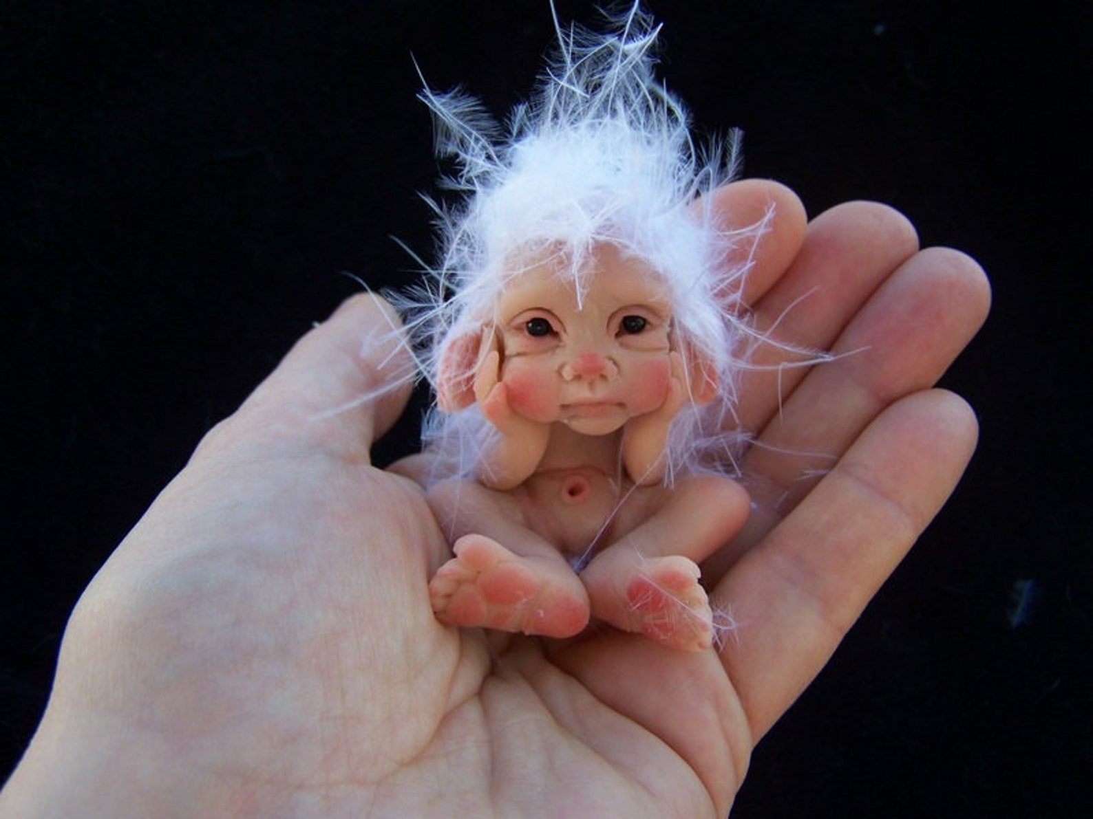 MADE TO ORDER Ooak Tiny Snowflake Elf by Malga - Etsy