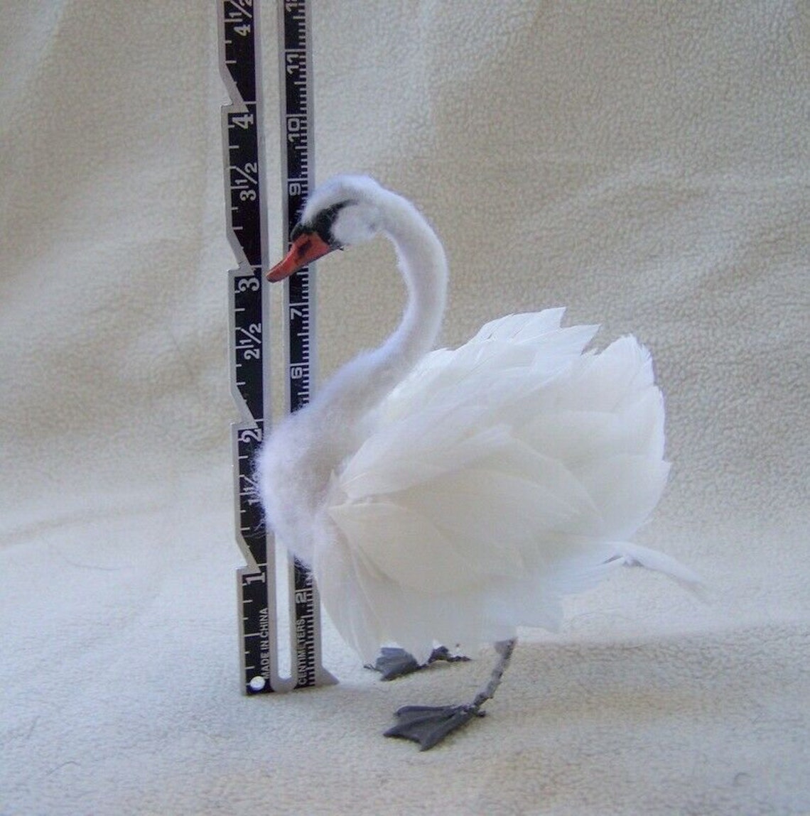 MADE TO ORDER Miniature Dollhouse White Folded-wing Swan by Malga - Etsy