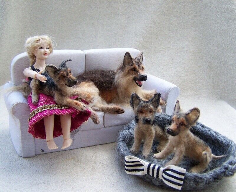 MADE to ORDER Realistic Dollhouse Miniature Dog German - Etsy