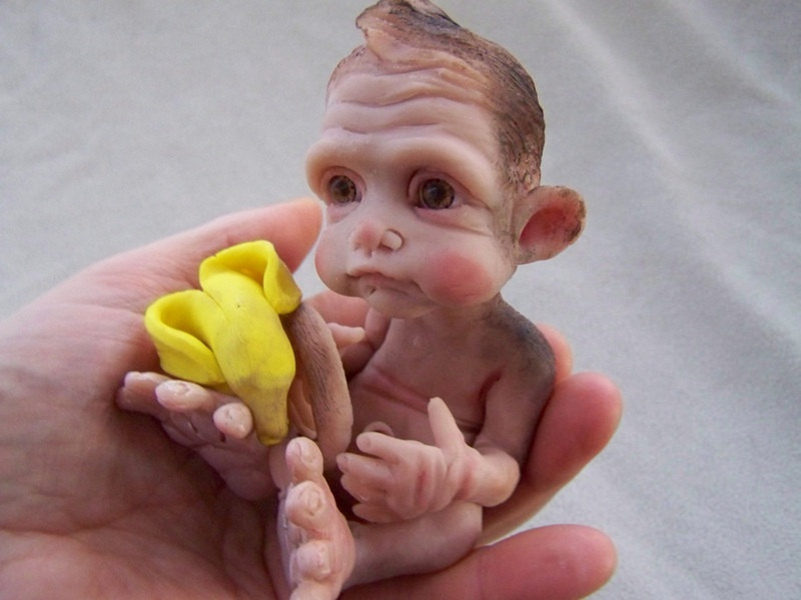Made to Order OOAK Monkey Baby Elf by Malga - Etsy