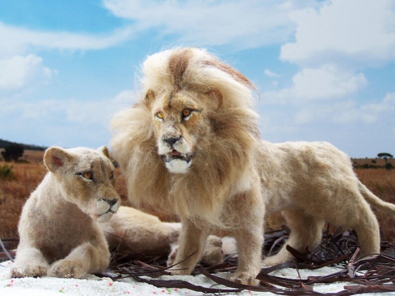 MADE TO ORDER Ooak Dollhouse Miniature Lion or Lionness by | Etsy