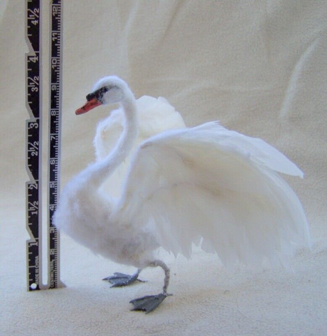 Made to Order Ooak Miniature Dollhouse White Swan With Open Wings by ...