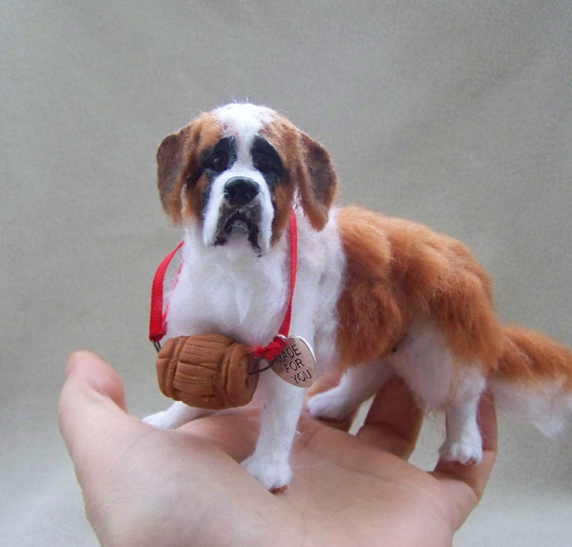 MADE TO ORDER Ooak Dollhouse Miniature Saint Bernard Dog by - Etsy