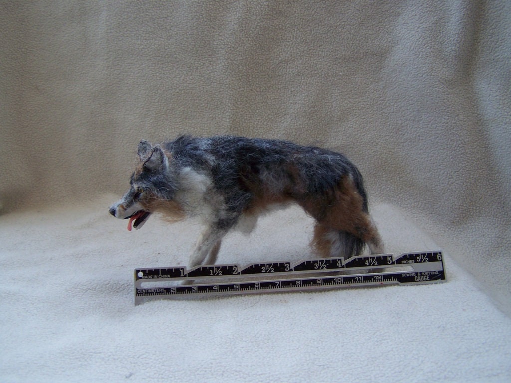 Made to Order Ooak Dollhouse Miniature Grey Wolf Walking by Malga - Etsy
