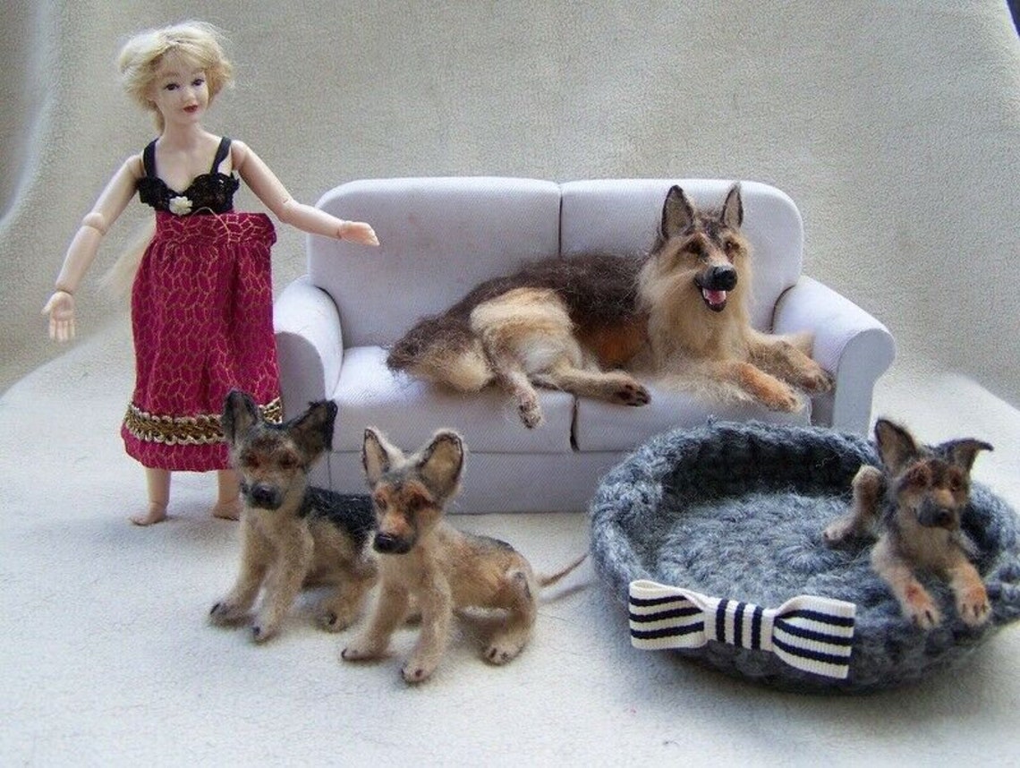 MADE to ORDER Realistic Dollhouse Miniature Dog German - Etsy